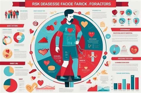 Premium Photo Heart Disease Risk Factors Infographic In Flat Design
