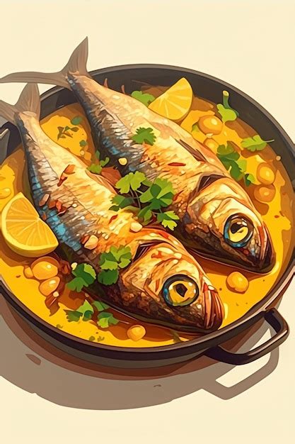 Premium Vector Bengali Shorshe Ilish And Mustard Hilsa Fish