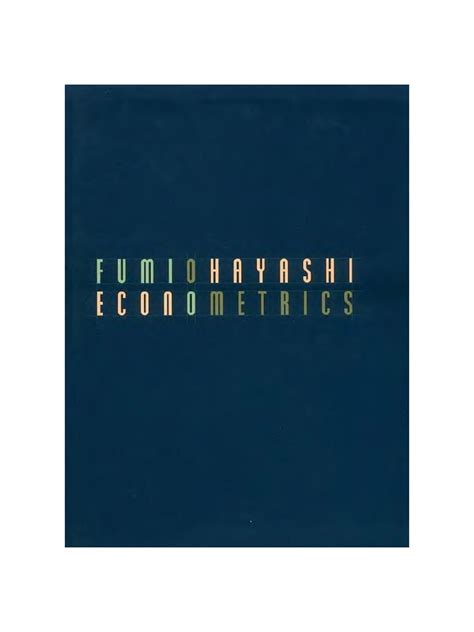 Fumio Hayashi Econometrics 2000 Pdf Pdf