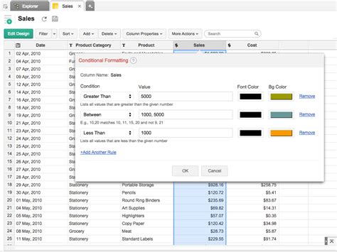 Virtutem Reports Working With Tables