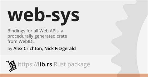 web sys — rust web dev library lib rs