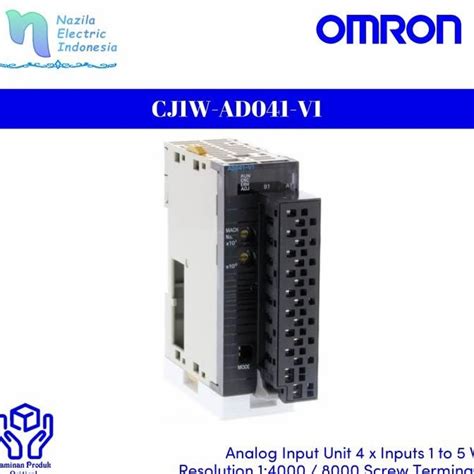 Jual Omron Plc Cj1W Ad041 V1 Analog Input Module Cj1Wad041V1 Original Kota Bekasi Mandiri