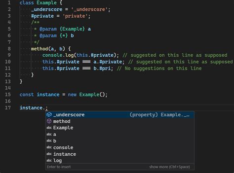 Hide Properties Starting With If They Are Not In The Declaration Class ES Issue