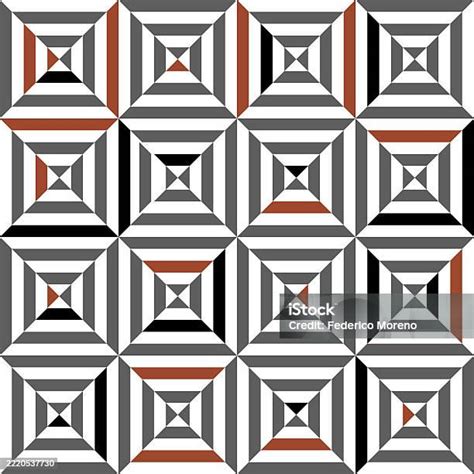 A Shifted Pattern In Black White And Red Seamless Pattern Made Up Of