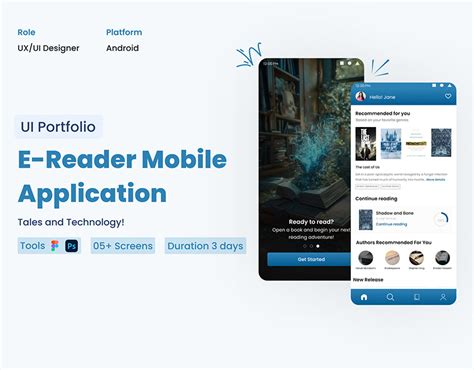 E Reader Mobile Application Portfolio Behance