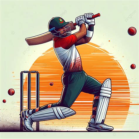 Cricket Play Graohic Design Background Cricket Playes Batsman