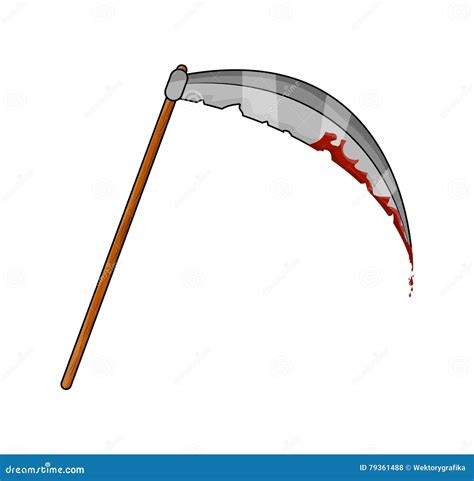 Halloween Scythe Vector Symbol Icon Design Stock Vector Illustration
