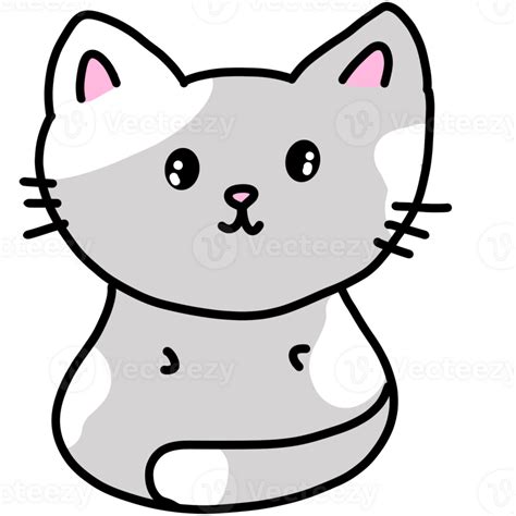 Kawaii Cat Cartoon Clip Art 27505237 Png