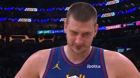 Nikola Jokic Postgame Interview Denver Nuggets Vs Los Angeles Lakers