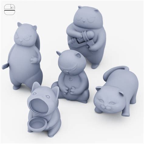 Plotting Cat D Model D Printable Cgtrader