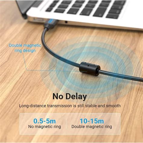 Vention Usb A Male To B Male Printer Cable Mbps Dual Magnetic Ring Anti Interference