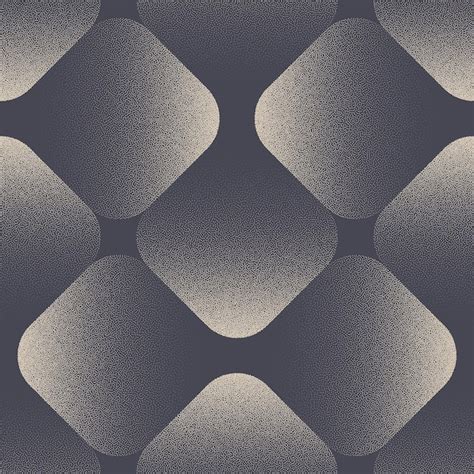 Premium Vector Rounded Rhombus Grid Seamless Pattern Vector Dotwork