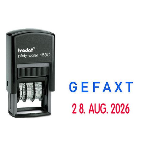 trodat Datumstempel mit Text Gefaxt printy dater 4850 L selbstfärbend