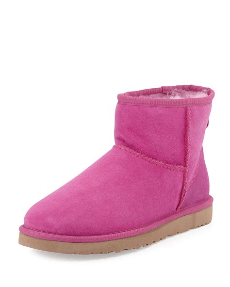 Ugg Mini Classic Shearling Boot In Pink Lyst