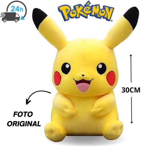 Pelúcia Pikachu Pokémon Brinquedo Picachu Original 30 Cm Importado