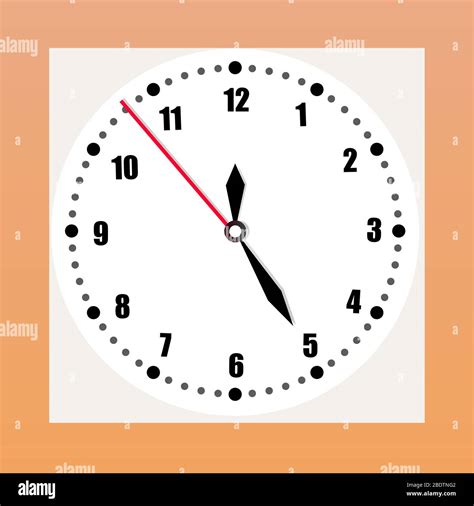 Square Wall Clock Vector Square Wall Clock Vector Stock Vector Image Art Alamy