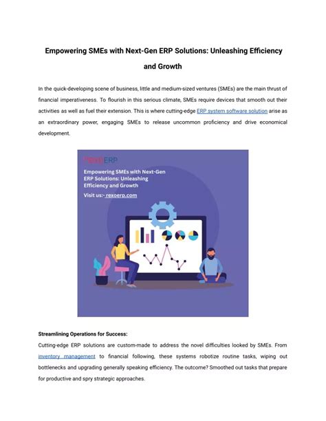 Ppt Empowering Smes With Next Gen Erp Solutions Unleashing Efficiency And Growth Powerpoint