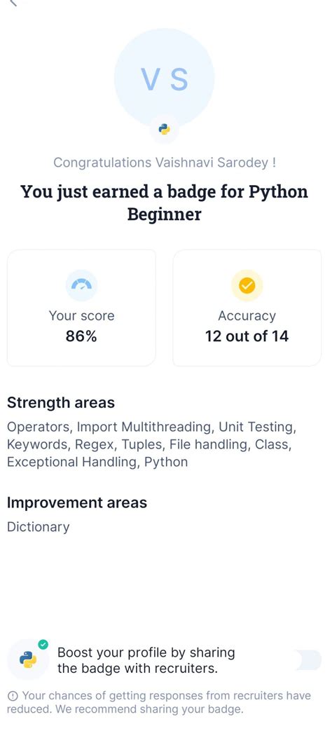 Python Pythonquiz Codingchallenge Neverstoplearning Growthmindset Vaishnavi Sarodey