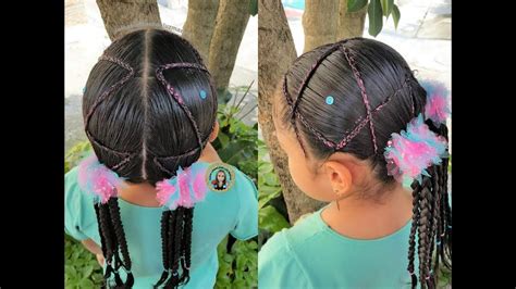 Peinado😄 Con Trenzas Cruzadas Hairstyle Jadilat Algalb Youtube
