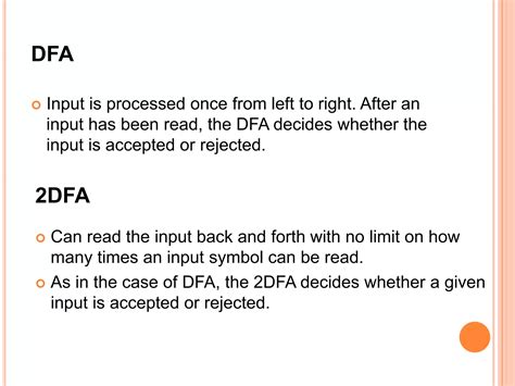 Two Way Deterministic Finite Automata Pptx
