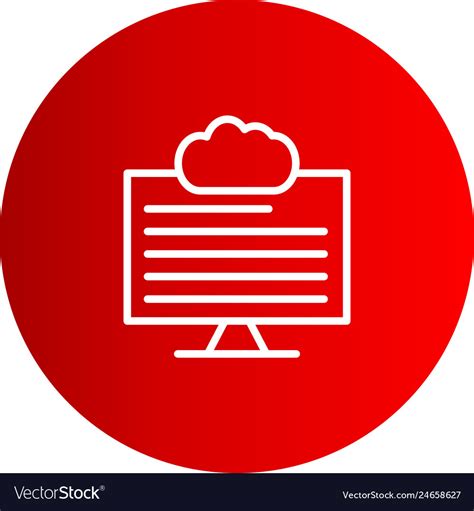 Laptop With Cloud On Display Icon Royalty Free Vector Image