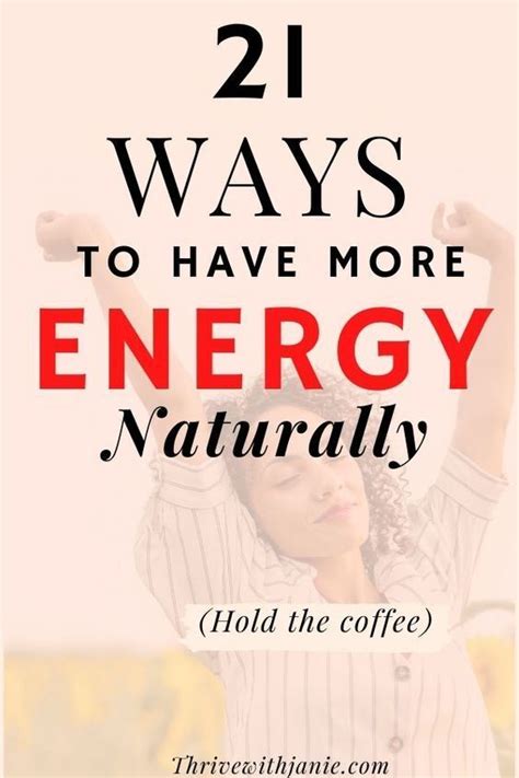 Boost Energy Levels Tips Artofit