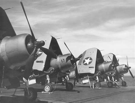Asisbiz Vought F4U 1 Corsair VF 17 White 17F22 Aboard CV 17 USS Bunker