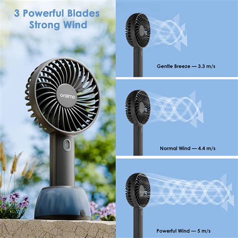 Oraimo SmartHandheldfan 2 Handheld Fan With Light Base