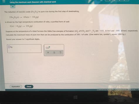 Answered Using The Maximum Work Theorem With Chemical Work The