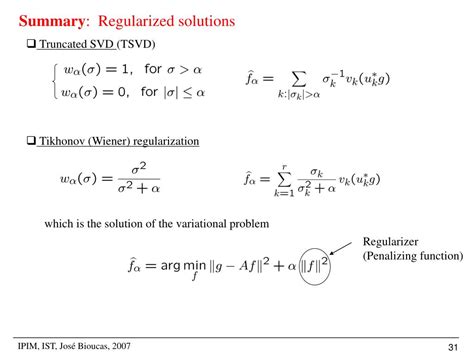 Ppt Ill Posedness And Regularization Of Linear Operators 1 Lecture