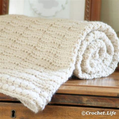 Free Simple Textured Crochet Baby Blanket Pattern Crochet Life