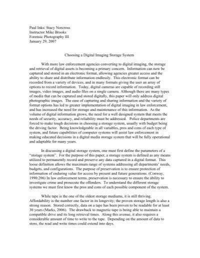 Choosing A Digital Imaging Storage System Forensic