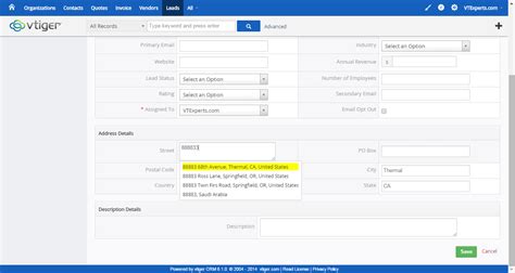 Improve Your Data With VTiger Google Address Lookup VTiger Experts