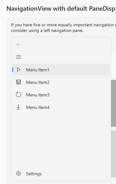 In Scaling Winui Navigationview Settings Icon Is Blurry When Opened Issue