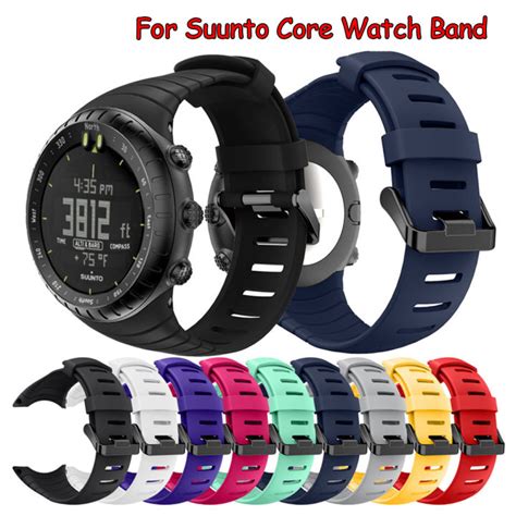 สายนาฬิกาข้อมือเปลี่ยนซิลิโคนยางสำหรับ Suunto Core Serie สายนาฬิกาตะขอ