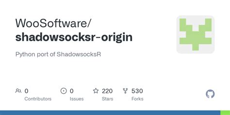 GitHub WooSoftware Shadowsocksr Origin Python Port Of ShadowsocksR