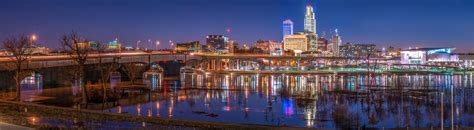 Panorama Over Tom Hanafan Rivers Edge Park Romaha