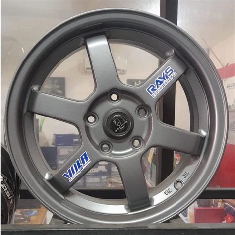 Jual Velg Racing Mobil Ring 16 Te37 Hsr Pcd 5x1143 Warna Gun Metal