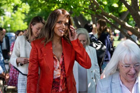 Halle Berry Turns Heads As She Screams Im In Menopause On Steps Of