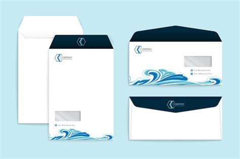 Premium Vector Creative Luxury Envelope Template Set
