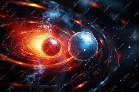 Premium Photo A Stunning Artists Depiction Of Two Planets Suspended