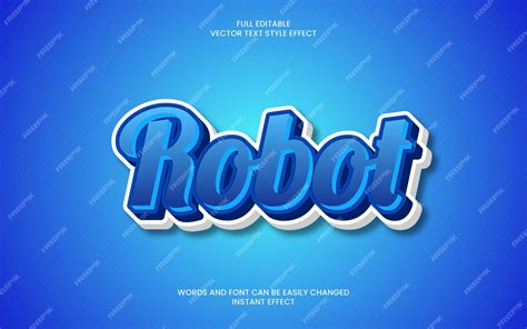 Premium Vector Robot Text Effect