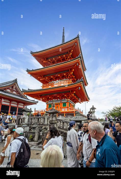 Three Story Pagoda At The Kiyomizu Dera Temple In Kyoto Japan On 27