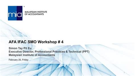 Ifac Mia Malaysia Code Of Ethics Workshop Ppt