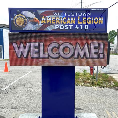 Civic Sign For Whitestown American Legion Post 410 In