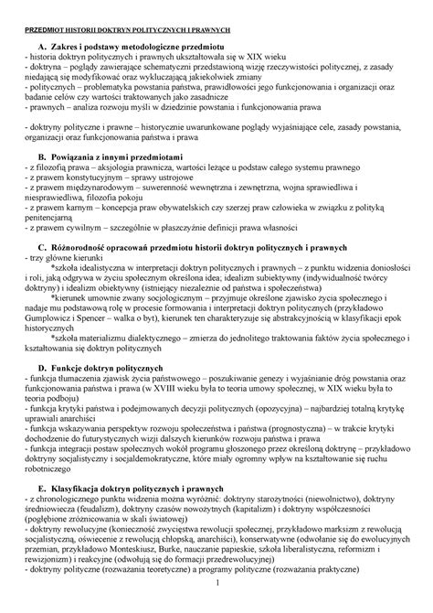 Doktryny Polityczne I Prawne Skrypt Z Podräcznika Sylwestrzaka
