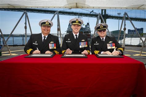 Hmcs Harry Dewolf Welcomes New Co As Ship Heads To Refit Trident