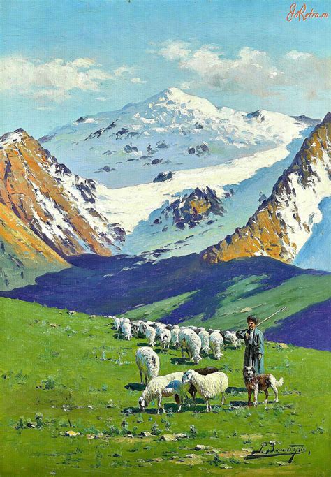 Рихард Зоммер. Кавказ. Пастух на горном пастбище - Разное > Картины ...