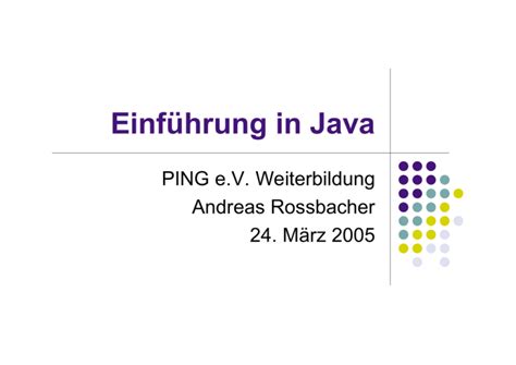 Einf Hrung In Java
