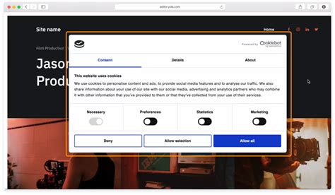 Connecting Cookiebot To Your Website Sitebuilder